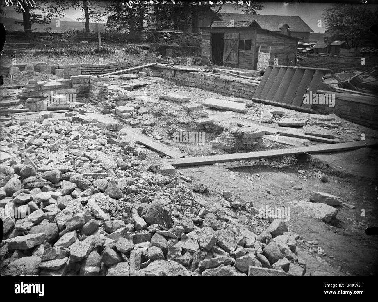 Photograph of Varnhem Abbey ruins in Sweden, a historically significant ...