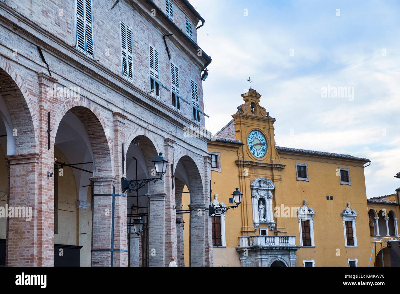 Fermo (Marches, Italy): historic buildings along the historic main ...