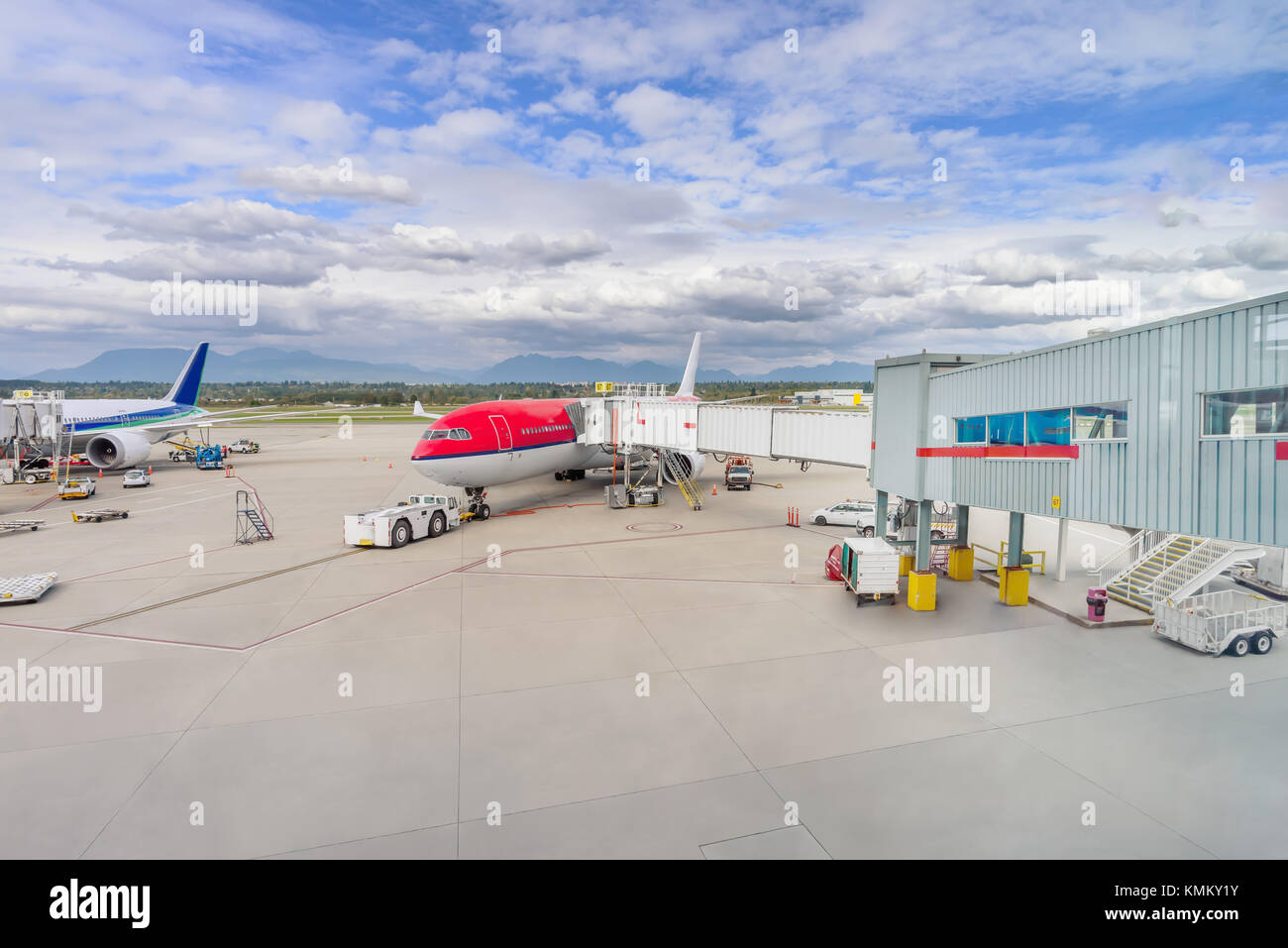 To the passengers' services is a modern airport building, quality and ...