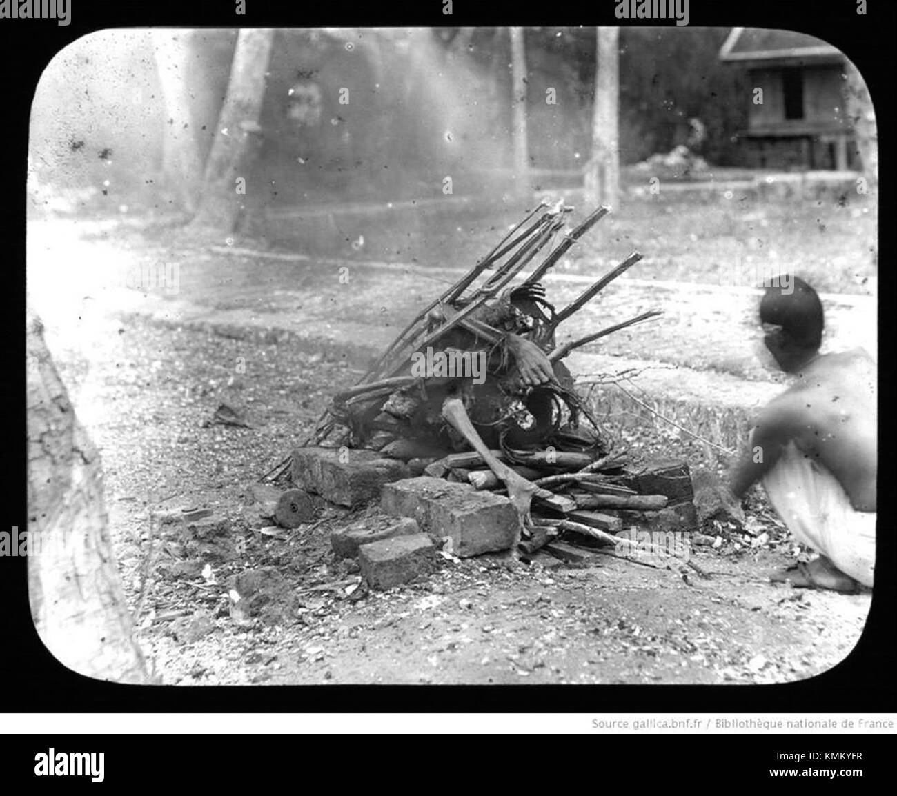 The crematoria at Wat Saket in Bangkok, established in 1891, forms part ...
