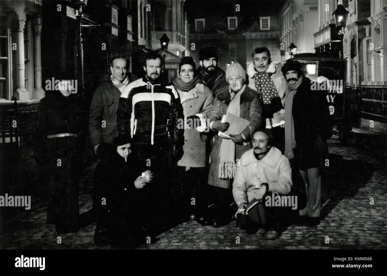 Unidentified cast of actors on the road Stock Photo - Alamy