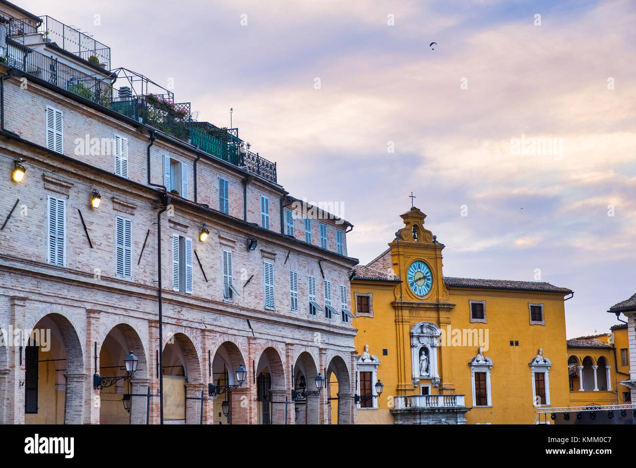 Fermo (Marches, Italy): historic buildings along the historic main ...
