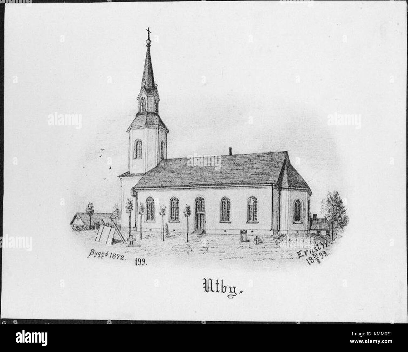 Utby Kyrka, located in Sweden, is cataloged with KMB reference number ...