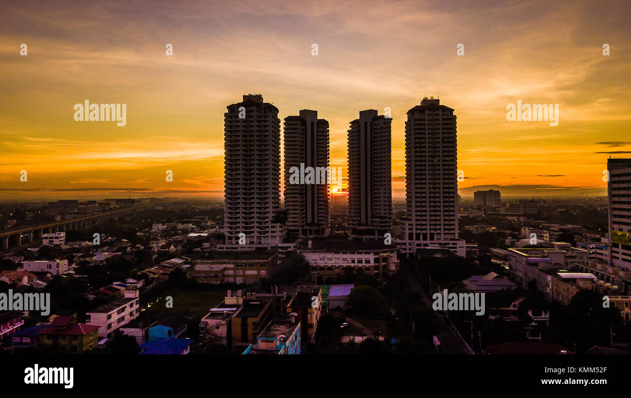 Aerial view of building in Morning time Stock Photo - Alamy