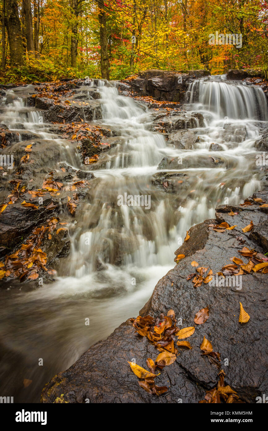 Small waterfalls in the fall Stock Photo - Alamy