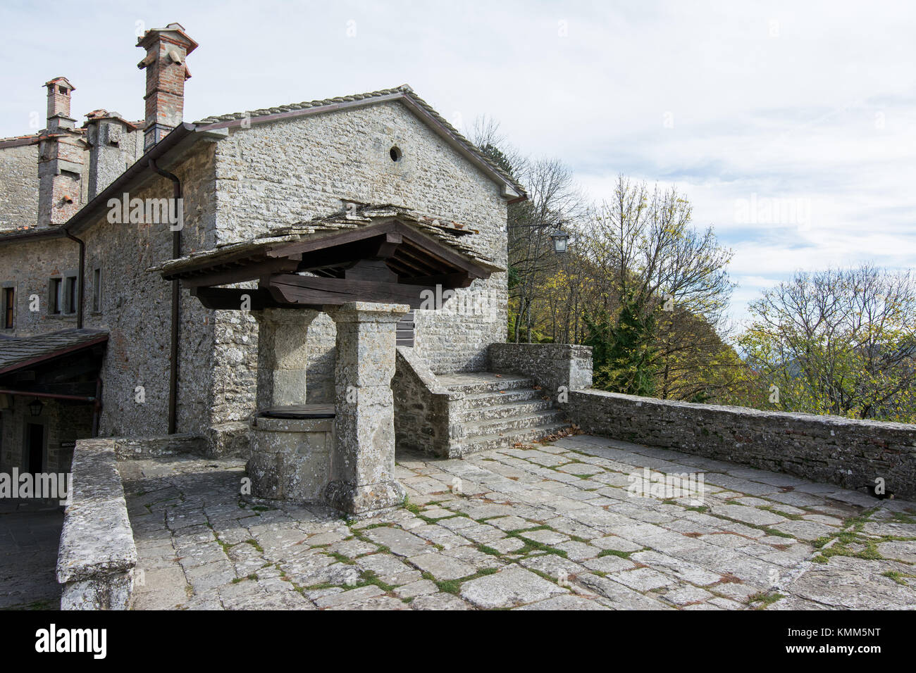 Sanctuary of La Verna in tuscany, italy. Monastery of St. Francis Stock ...