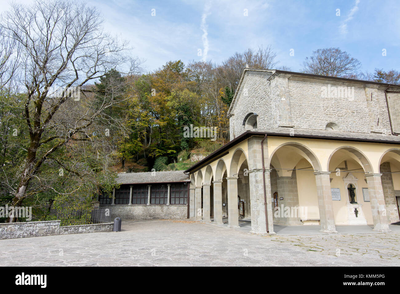 Sanctuary of La Verna in tuscany, italy. Monastery of St. Francis Stock ...