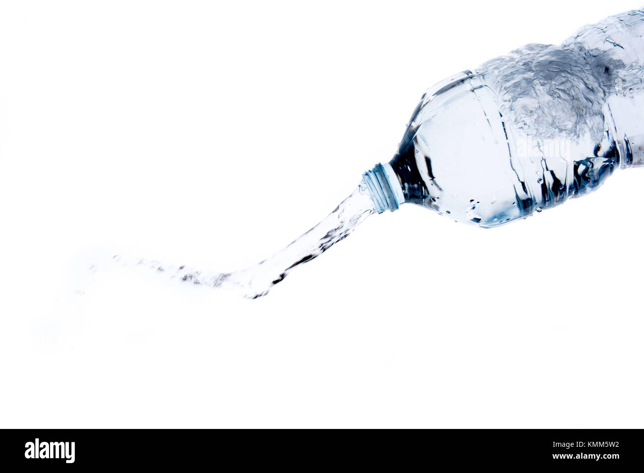 water splash out of a bottle on white background, with copy space Stock ...