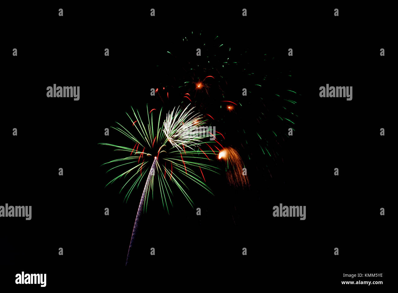 Beautiful fireworks display fills the night time sky Stock Photo - Alamy