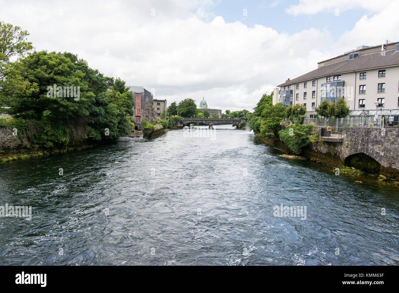 Landscapes of Ireland. Galway city and Corrib river Stock Photo - Alamy