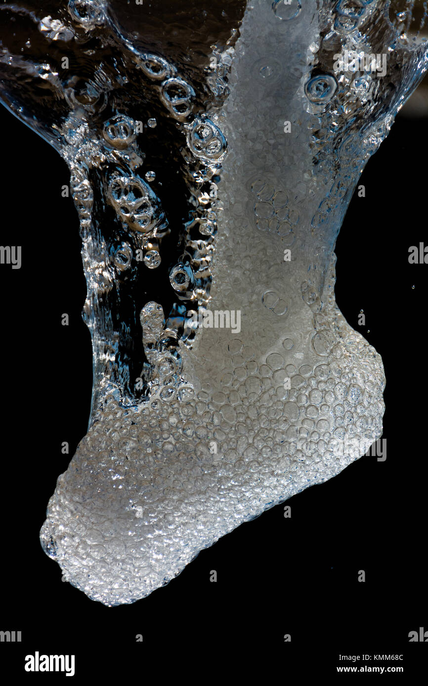 abstract shape of water, splashing on black background. Dreamlike ...