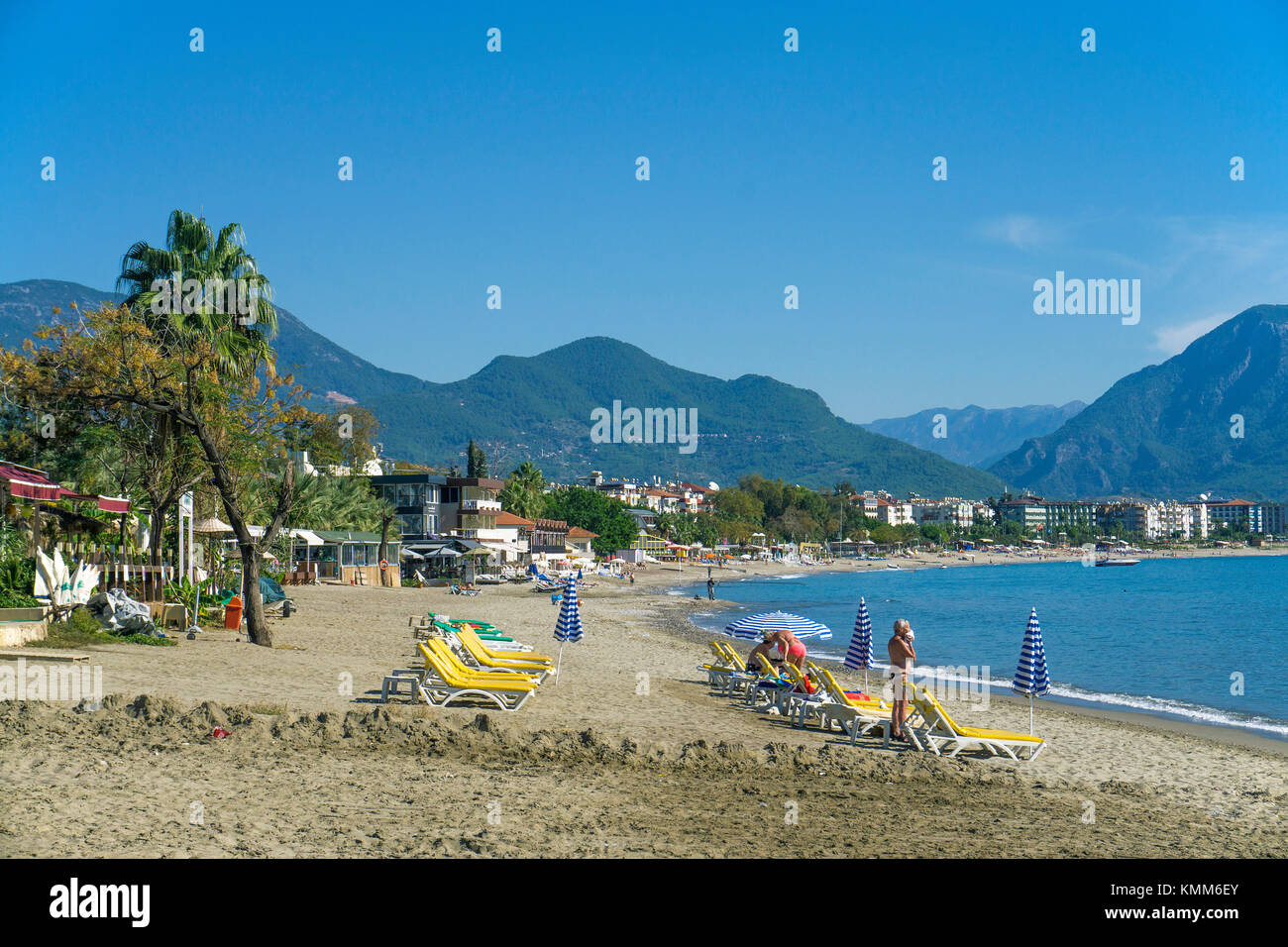 Beach of Side, turkish riviera, Turkey Stock Photo - Alamy