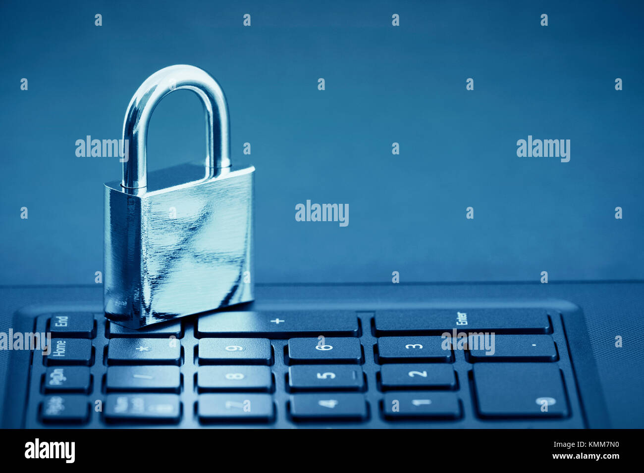 Keyboard Blue Lock High Resolution Stock Photography and Images - Alamy