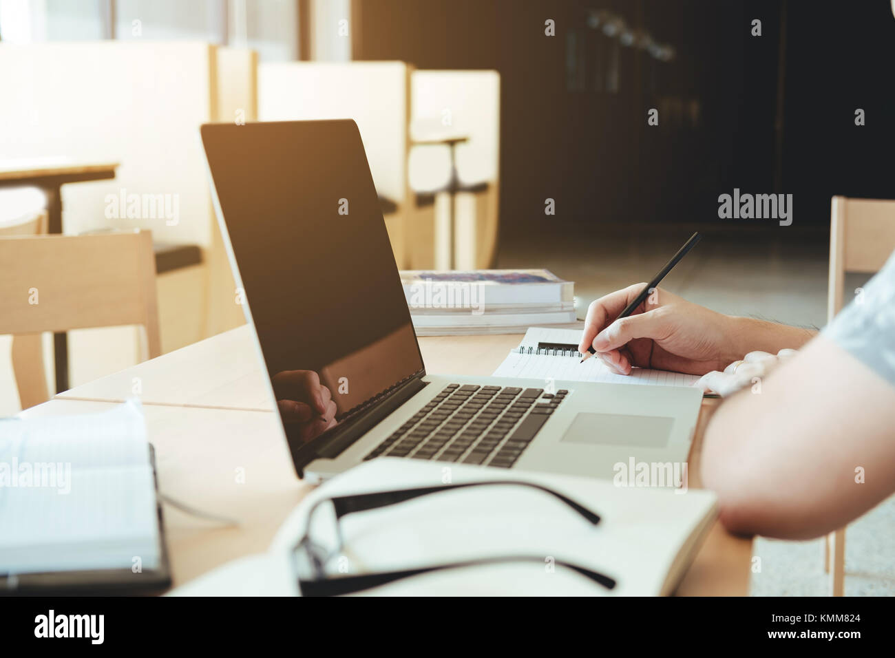 Teacher laptop presentation classroom hi-res stock photography and ...