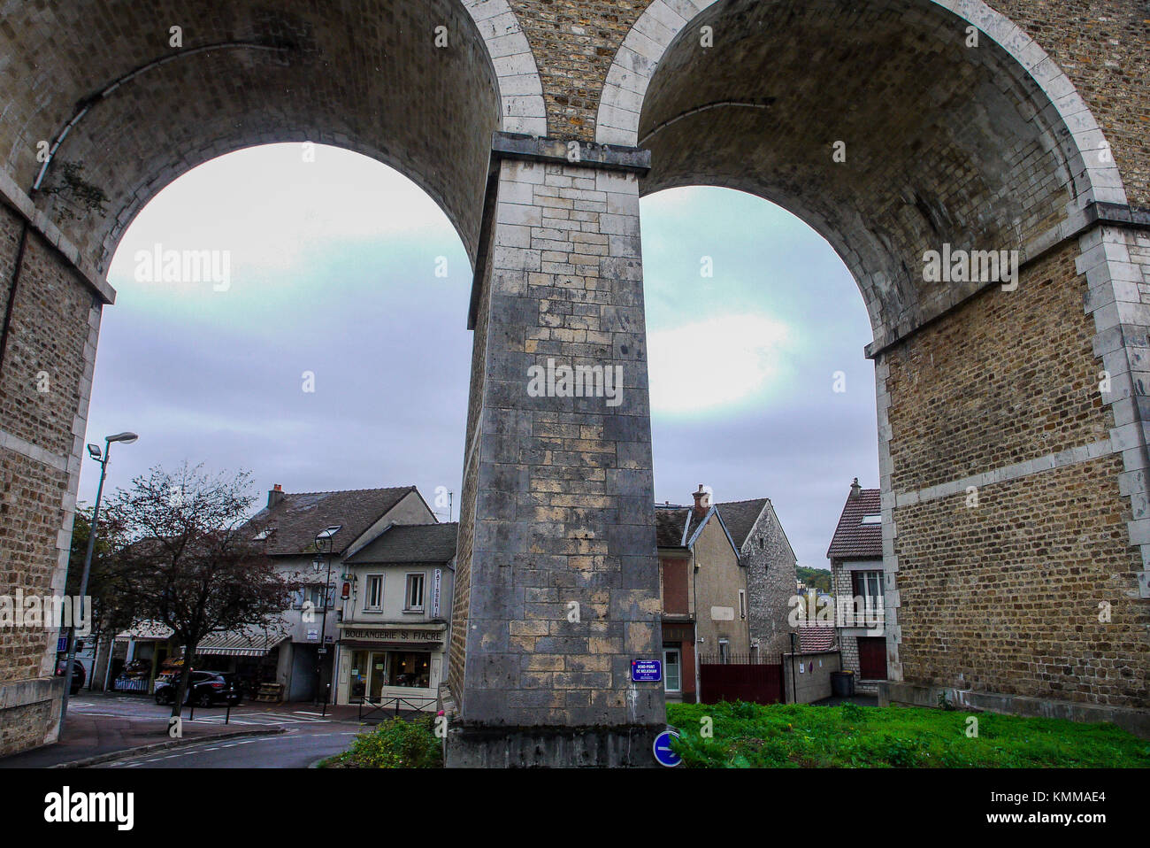 The railway Viaduc, Avon, France Stock Photo - Alamy