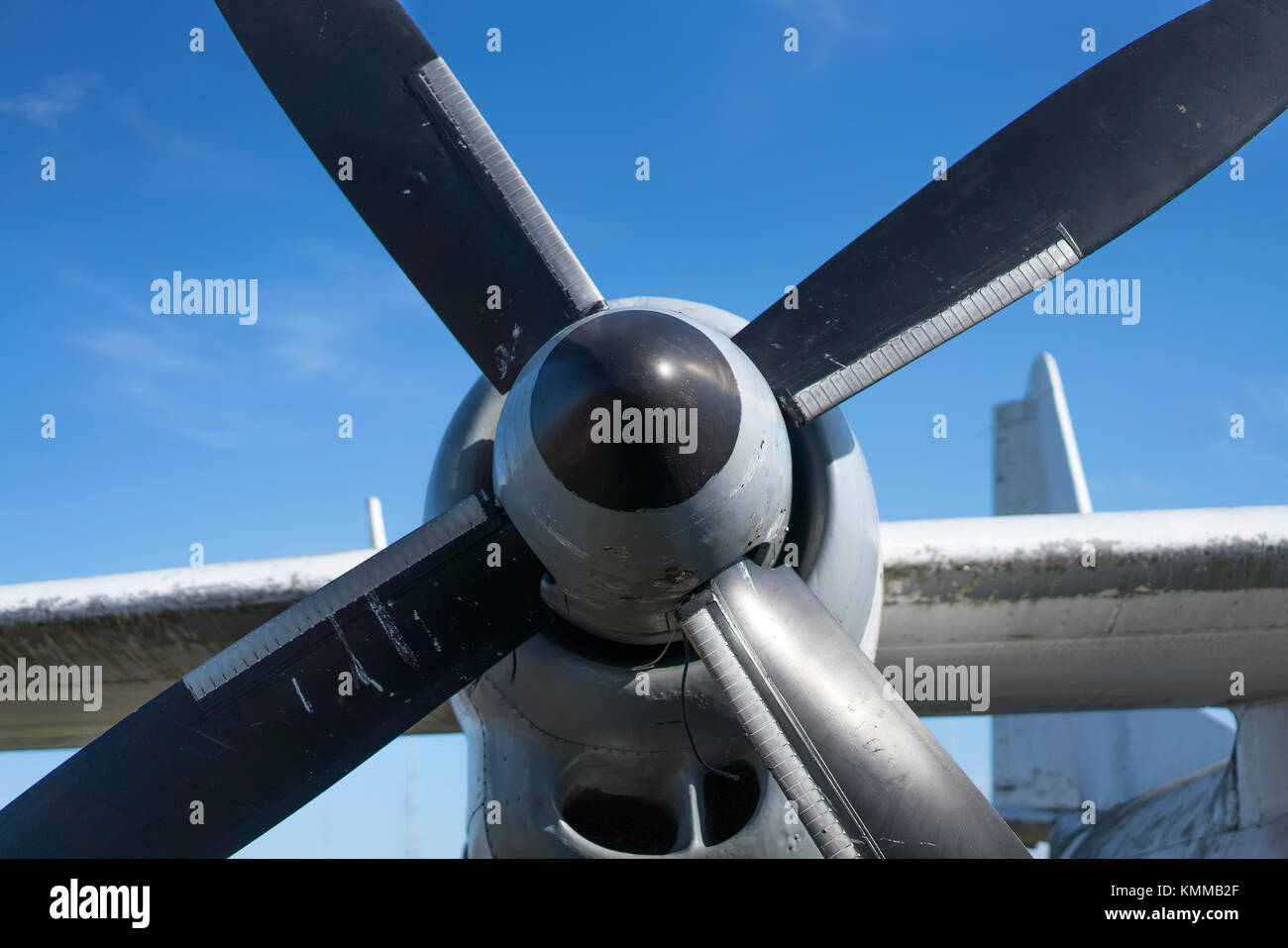 old rusty airplane propeller, close-up view Stock Photo - Alamy