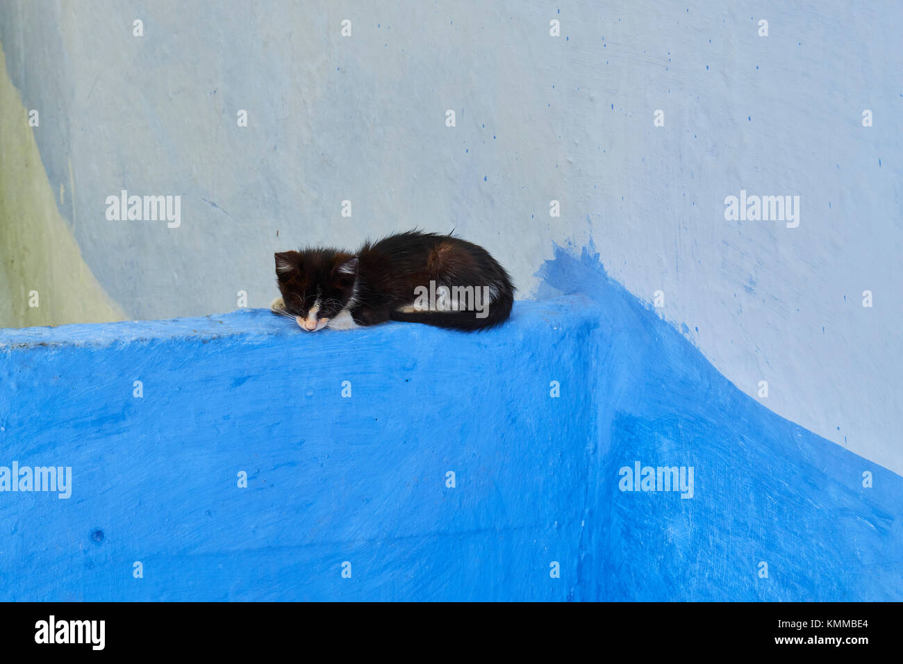 Morocco, Rif area, Chefchaouen (Chaouen) town, the blue city, street ...