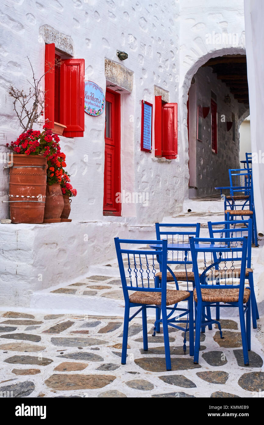 Greece, Cyclades islands, Amorgos, Katapola bay, Langada village Stock ...