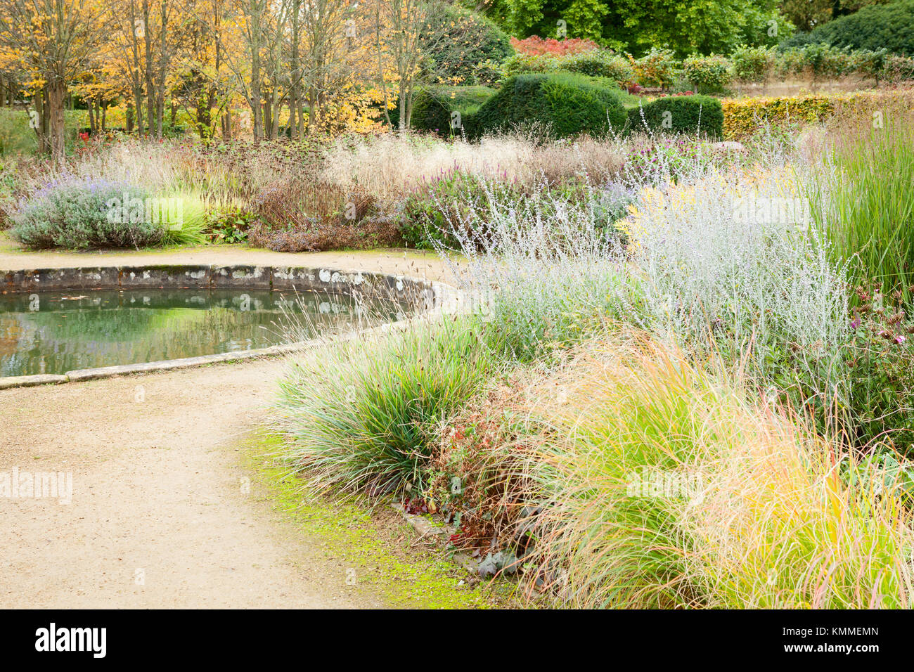 Scampston Hall Walled Garden, North Yorkshire, in Autumn. October 2017 ...