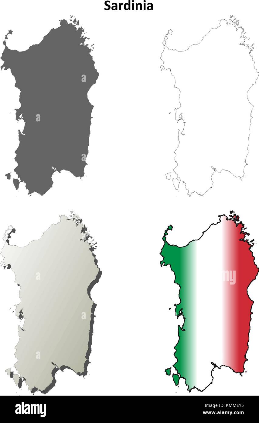 Sardinia blank detailed outline map set Stock Vector Image & Art - Alamy
