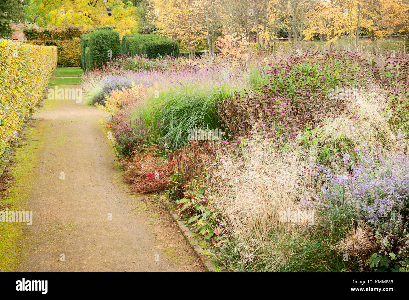 Scampston Hall Walled Garden, North Yorkshire, in Autumn. October 2017 ...