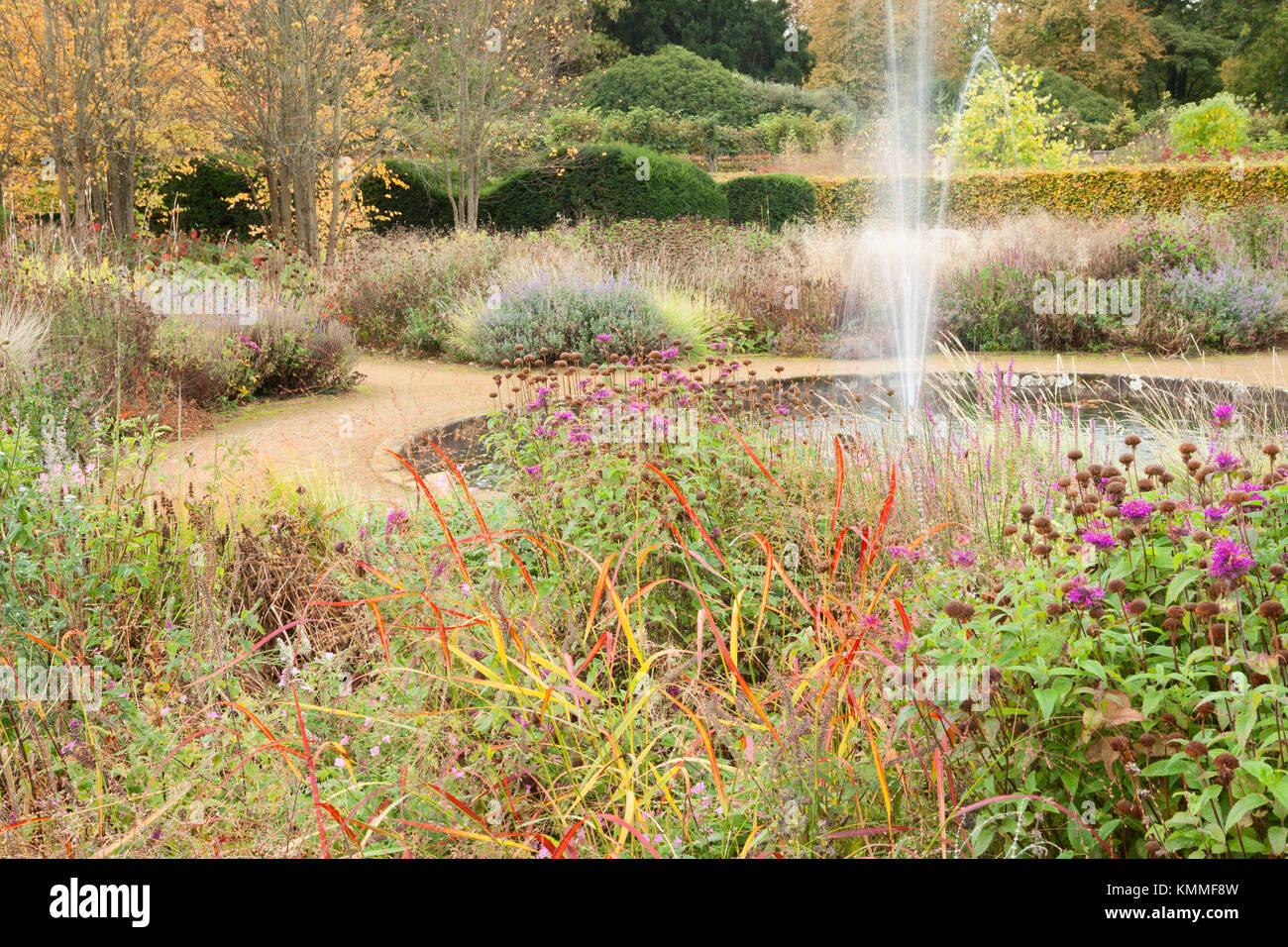 Scampston Hall Walled Garden, North Yorkshire, in Autumn. October 2017 ...