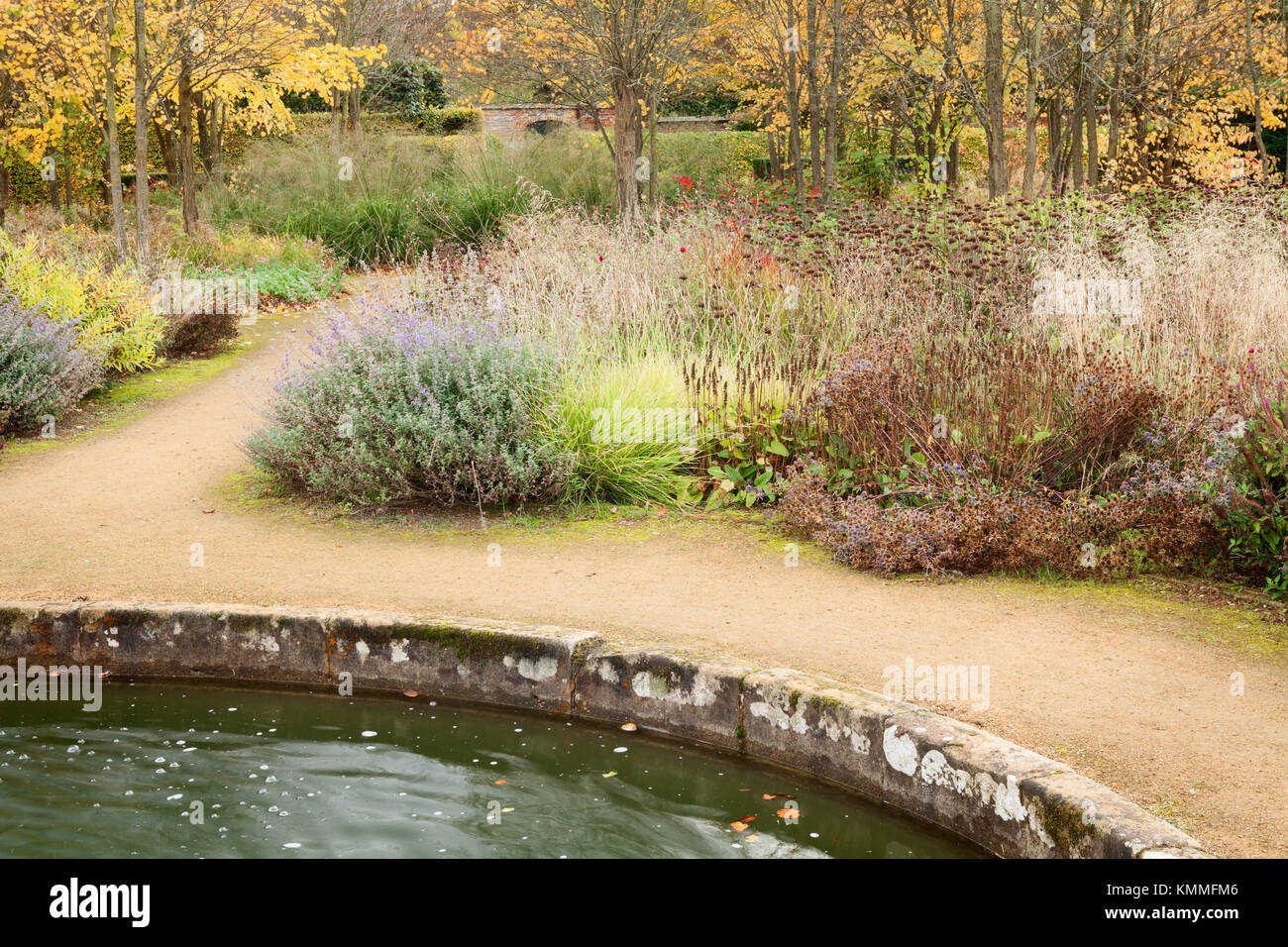 Scampston Hall Walled Garden, North Yorkshire, in Autumn. October 2017 ...