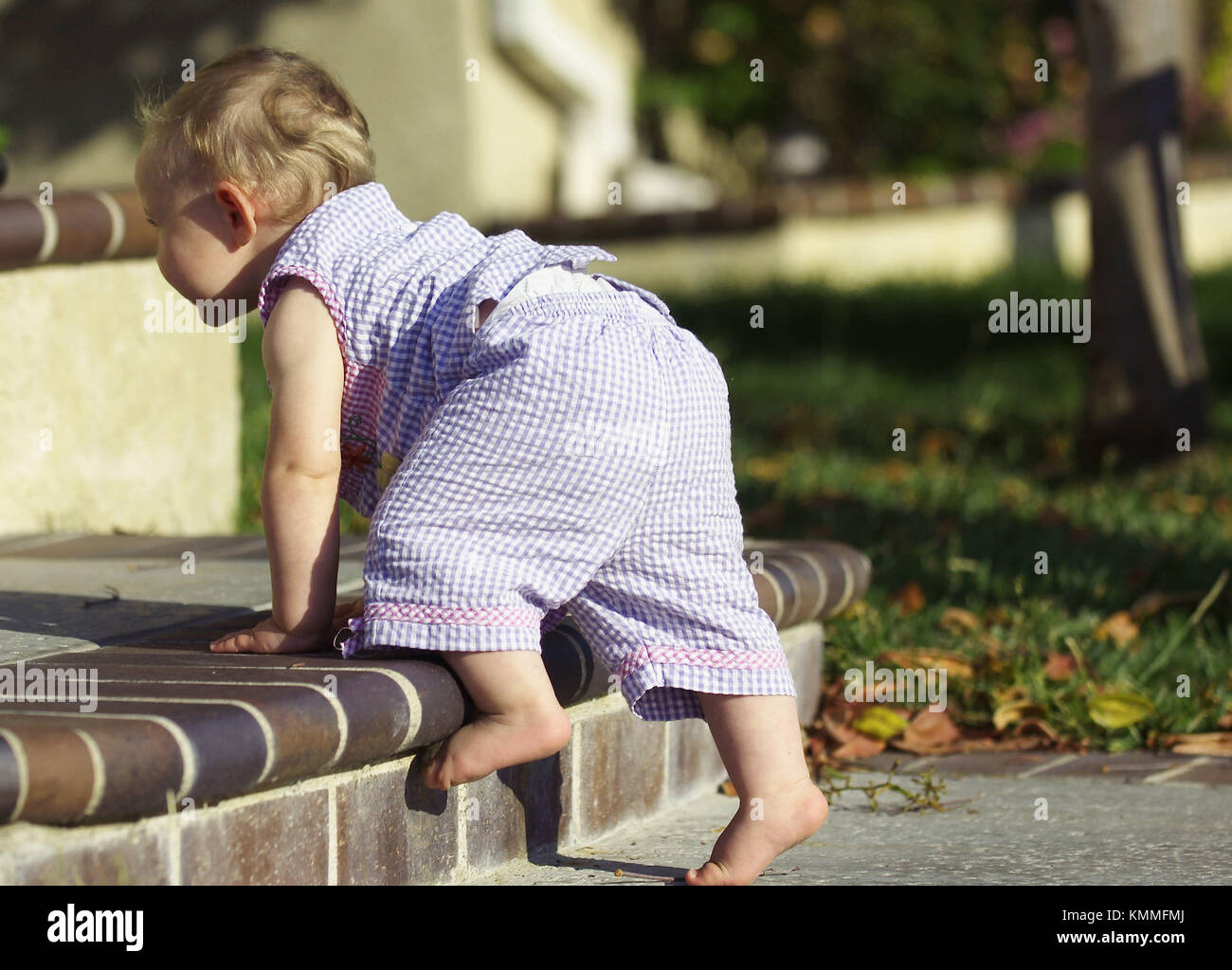 baby climbing steps Stock Photo - Alamy