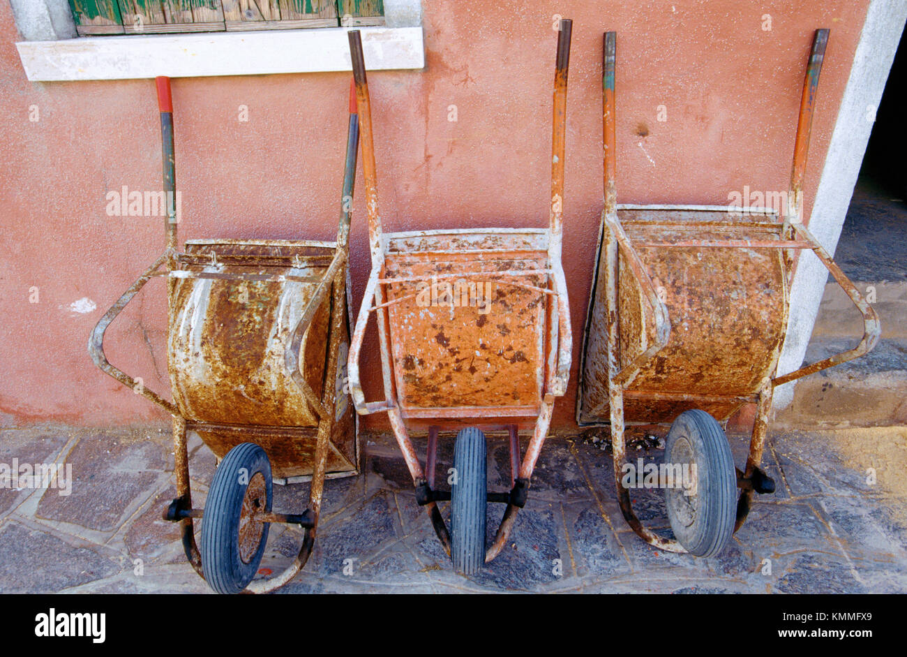 Three wheelbarrows hi-res stock photography and images - Alamy