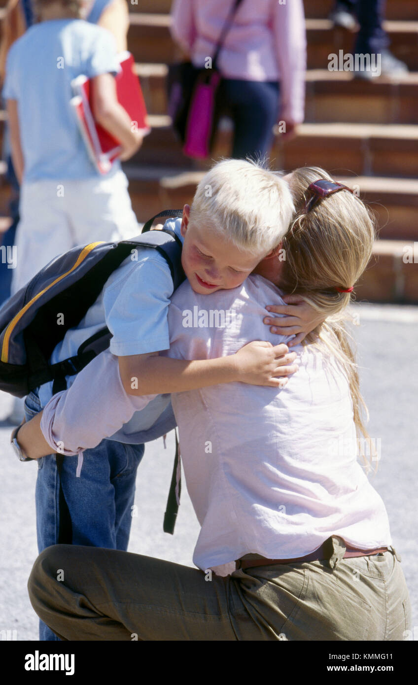 Mother Saying Goodbye Son High Resolution Stock Photography and Images ...