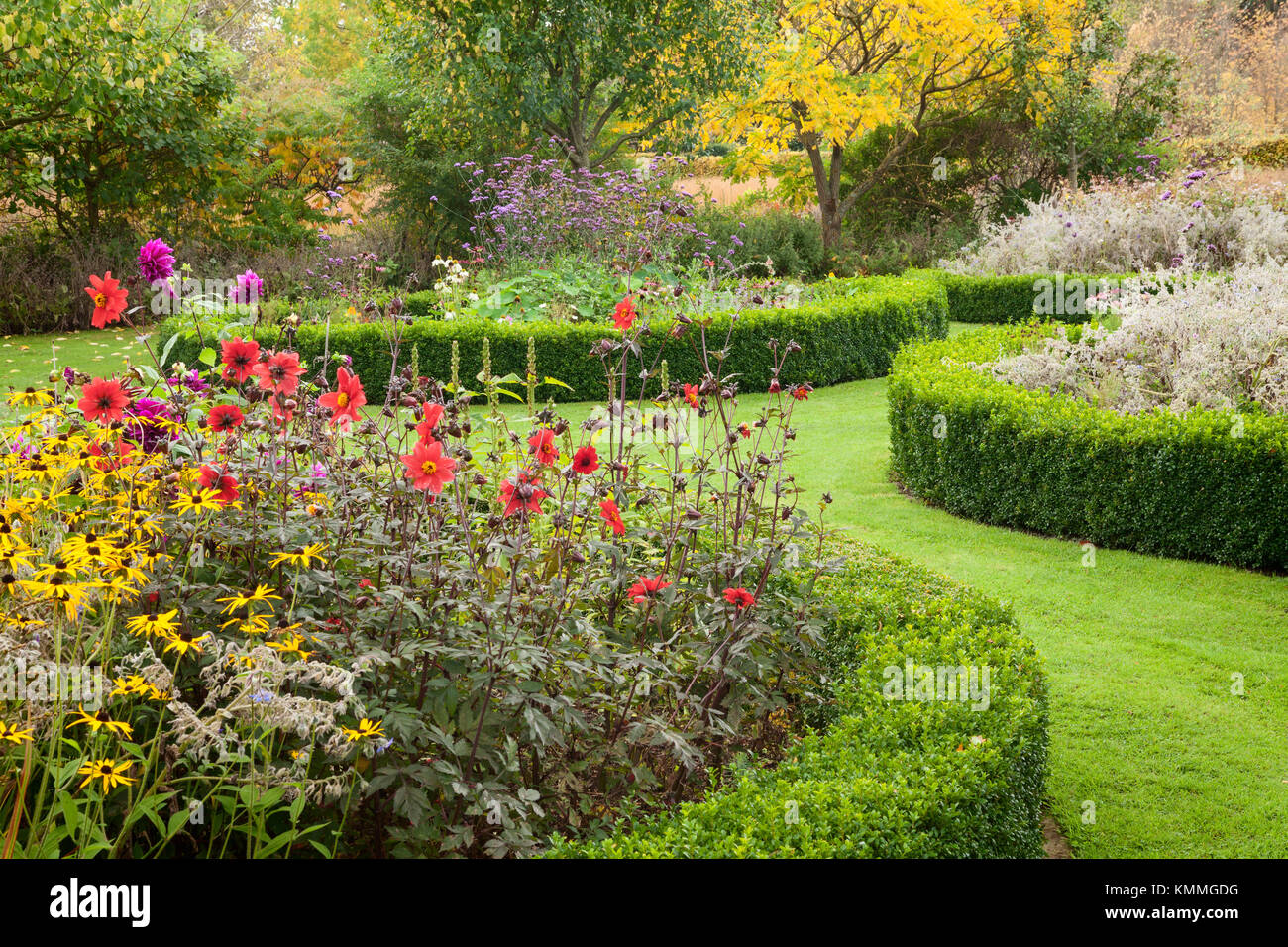 Scampston Hall Walled Garden, North Yorkshire, in Autumn. October 2017 ...