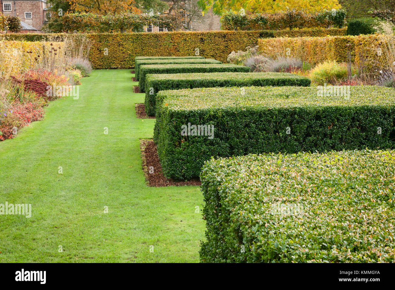 Scampston Hall Walled Garden, North Yorkshire, in Autumn. October 2017 ...