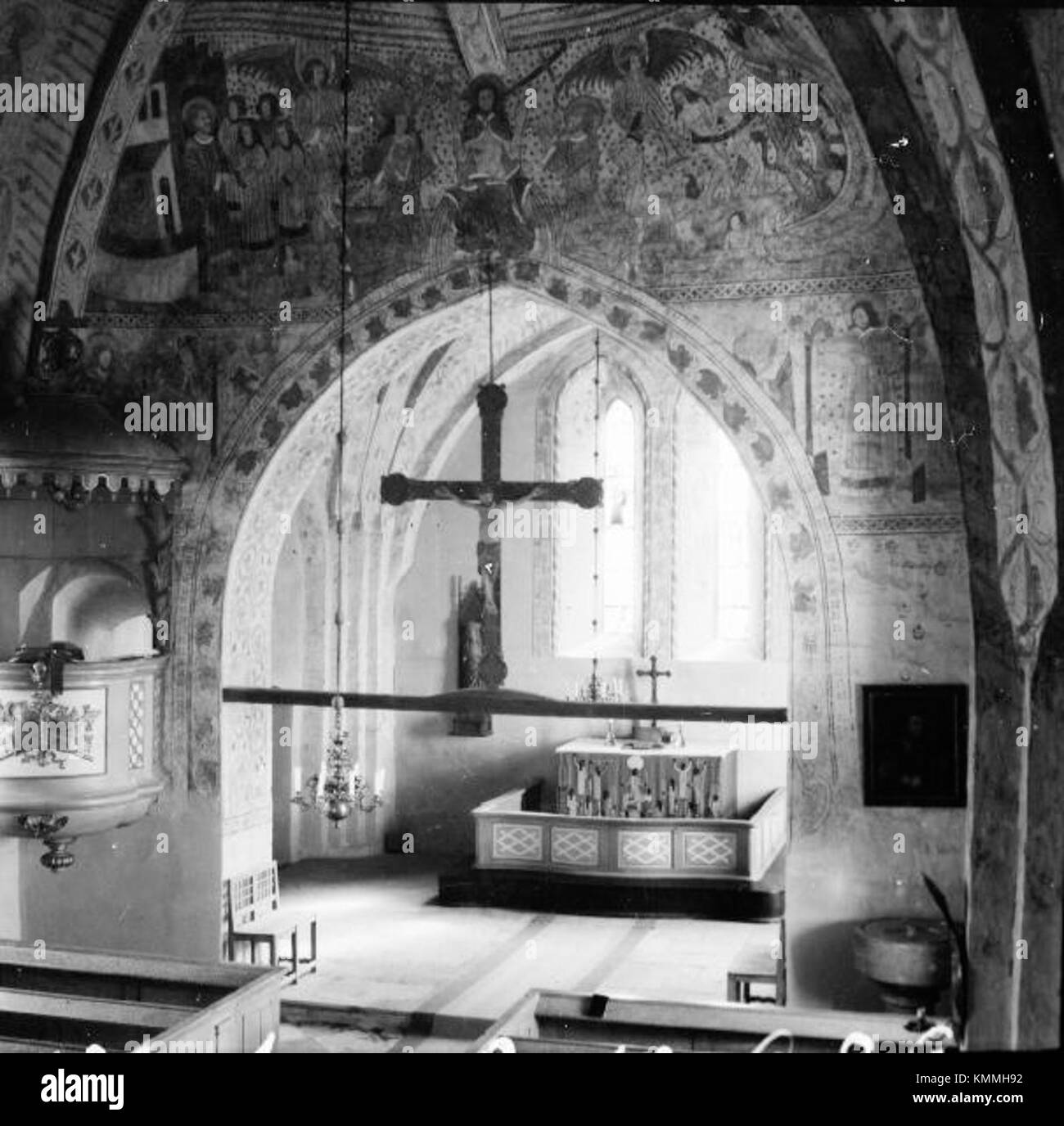 Viksta kyrka is a historic church in Sweden, known for its traditional ...