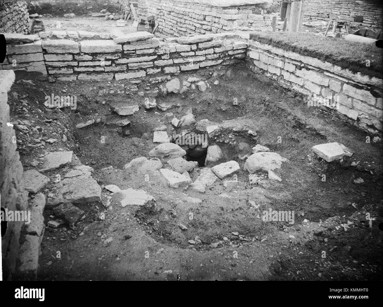 Varnhem Abbey ruins, located in Sweden, represent a historic religious ...