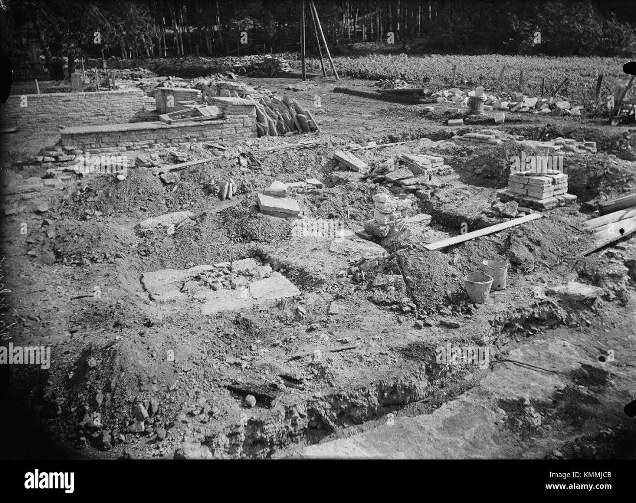 Varnhem Abbey ruins (Varnhems klosterruin) in Sweden, an important ...