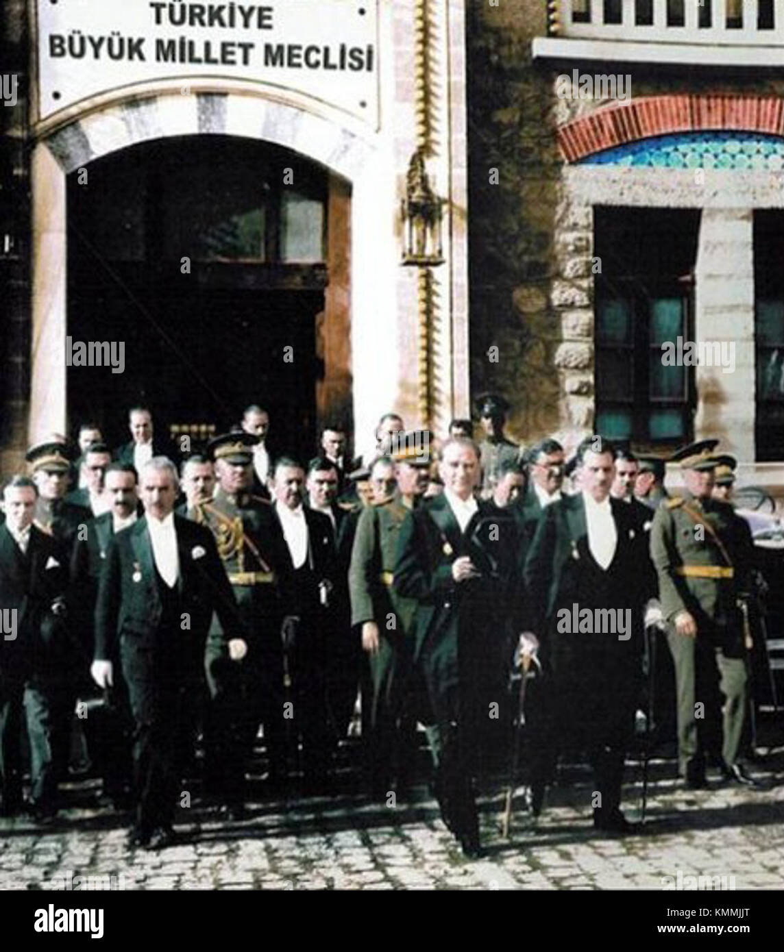 Mustafa Kemal Atatürk, the founder of modern Turkey, is pictured with ...