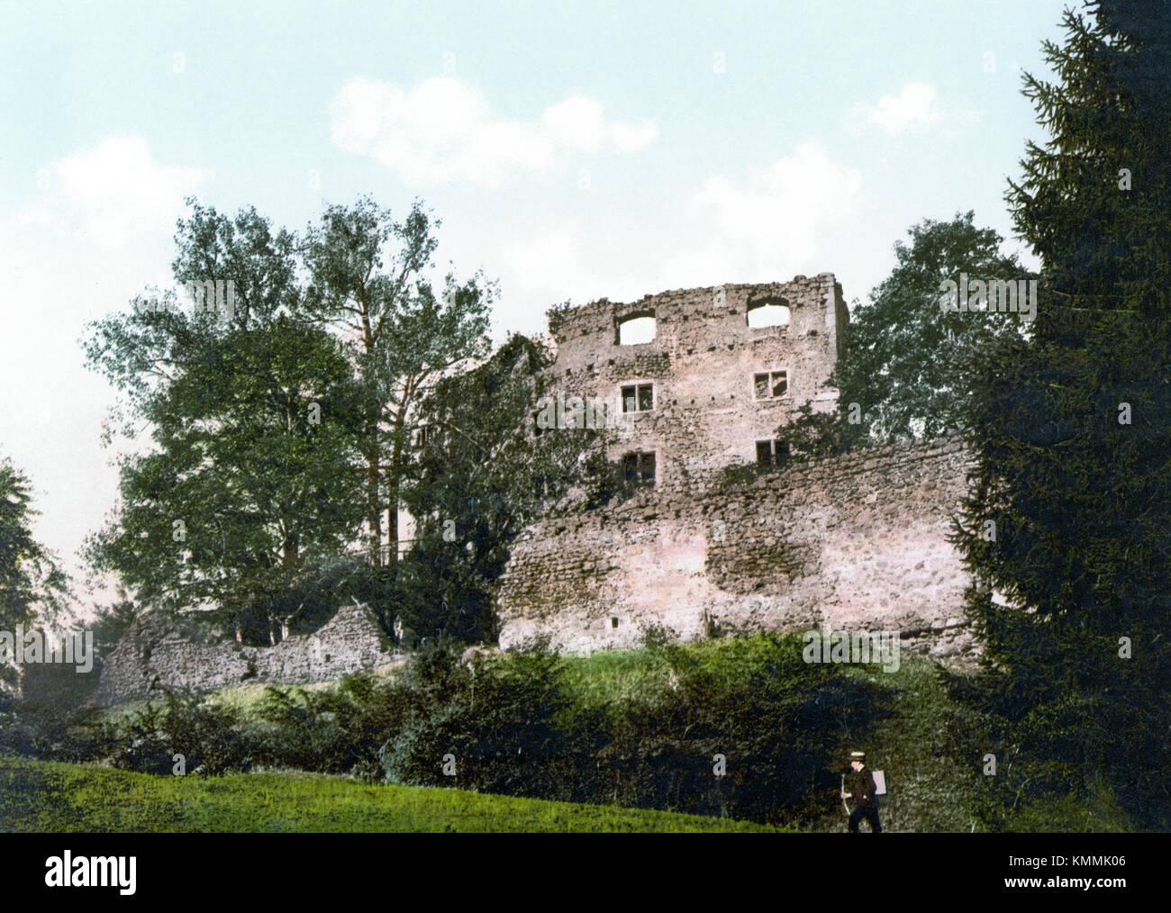 A photograph of Burgruine Liebenstein, a castle ruin located in the ...