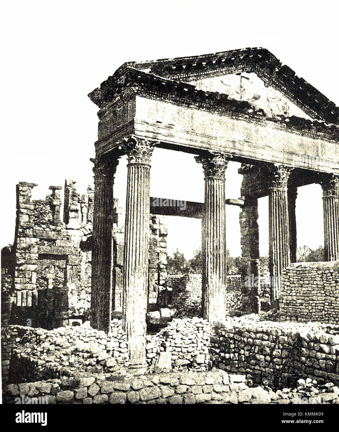The Dougga Capitol, built in 1883, is an ancient Roman structure in ...