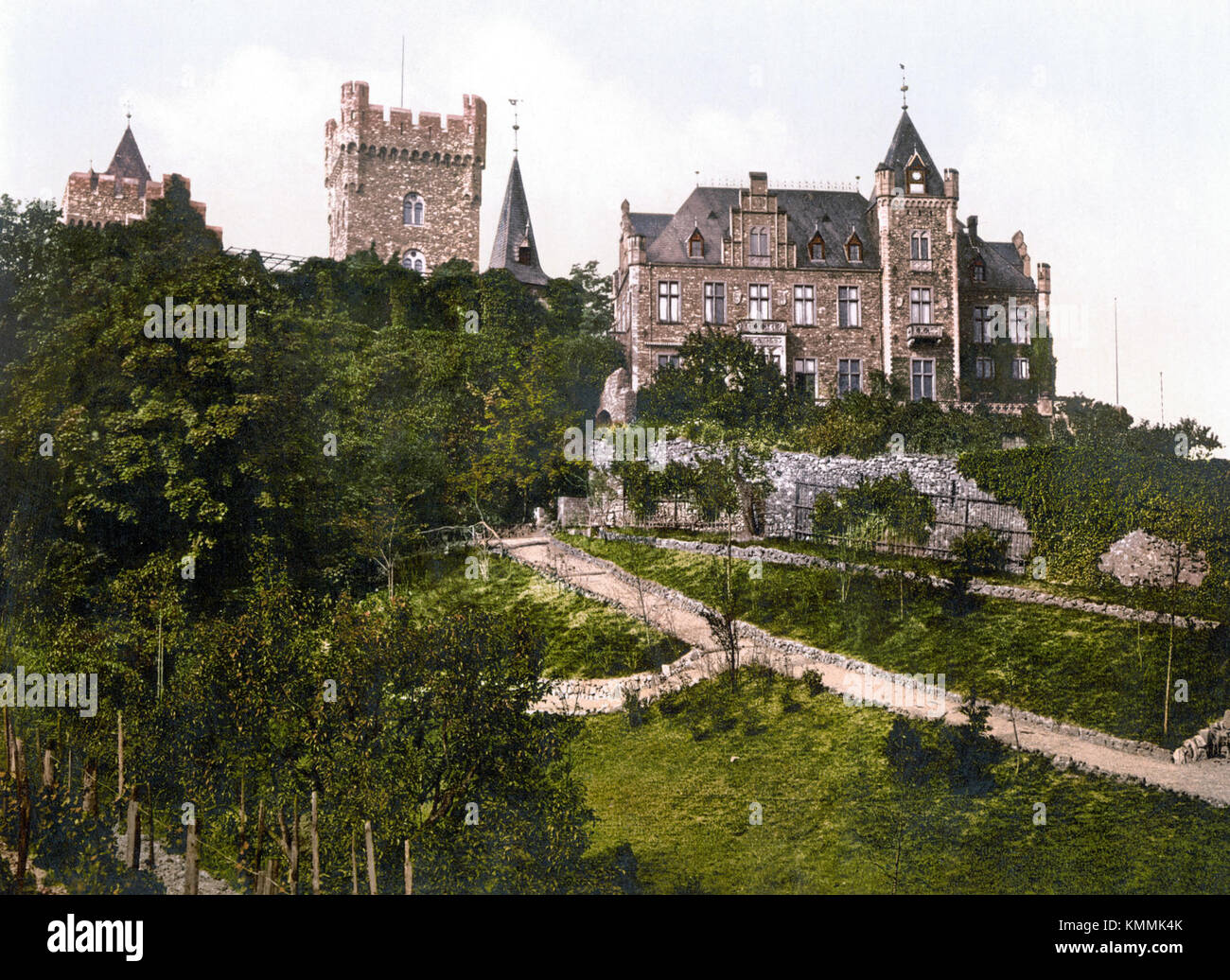 Burg Klopp is a castle located in Germany, built around the year 1900 ...