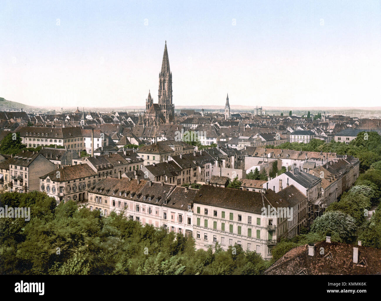 Freiburg im Breisgau, a city in Germany, around the year 1900 ...