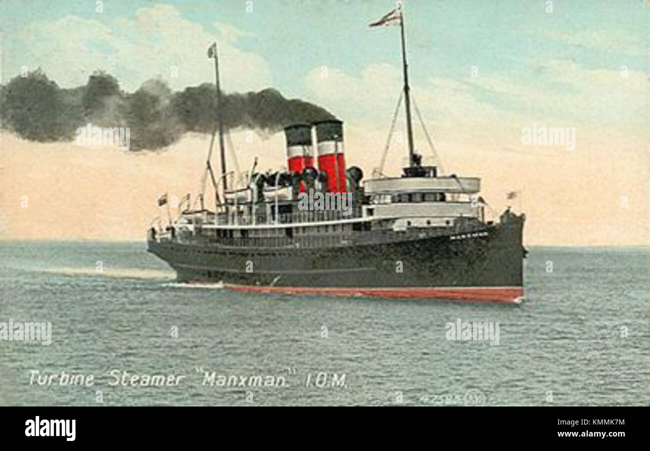 The Manxman, a passenger ferry, is seen here in the Midland Railway ...