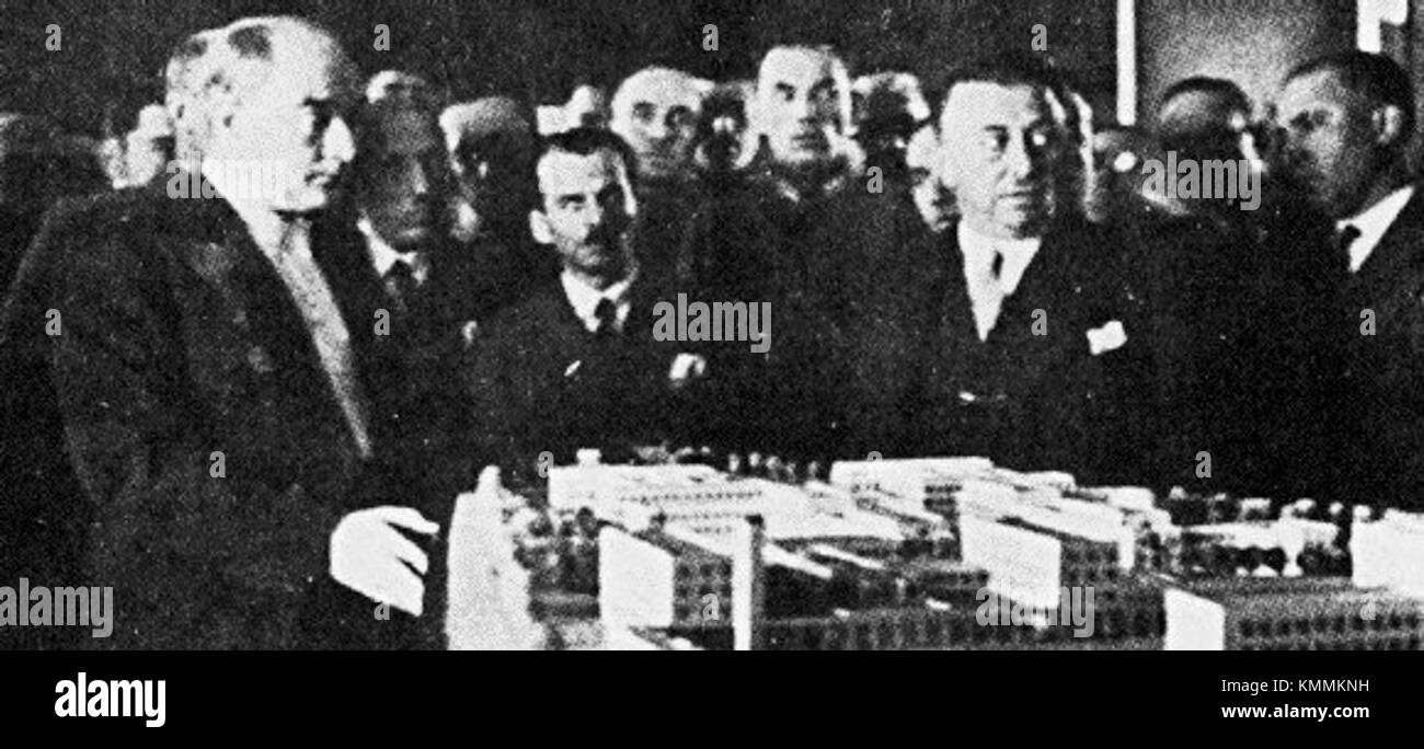 Mustafa Kemal Atatürk, the founder of modern Turkey, is seen here ...