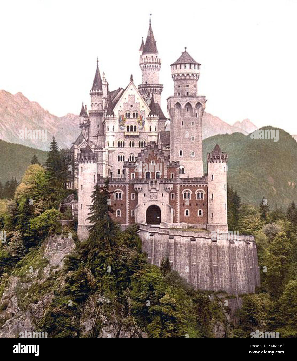 Neuschwanstein Castle, located in Bavaria, Germany, is a famous ...