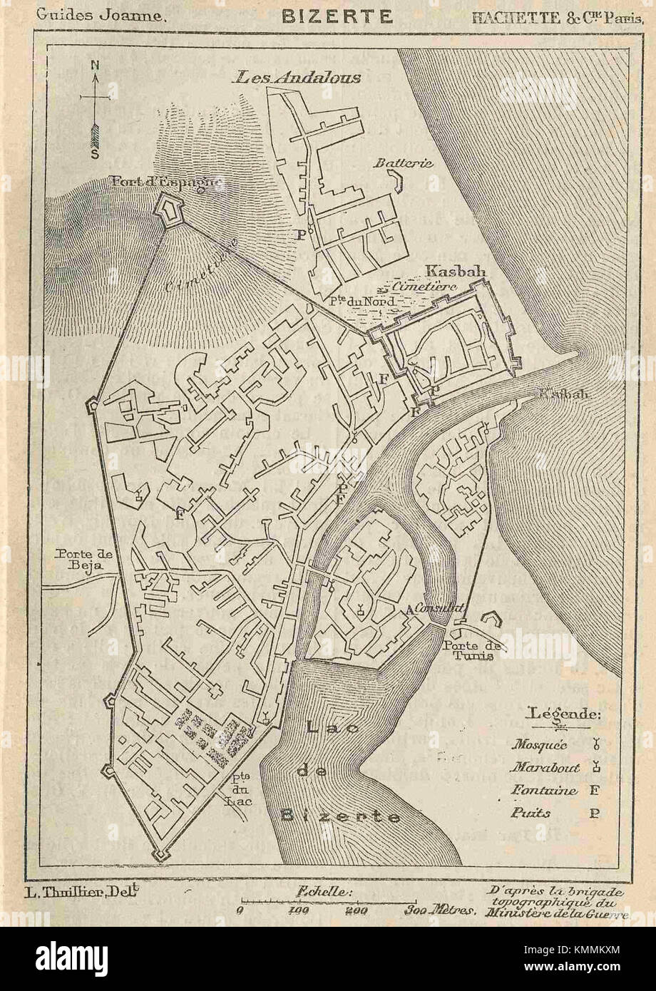 Plan Bizerte from 1888 is an historical map or blueprint detailing the ...
