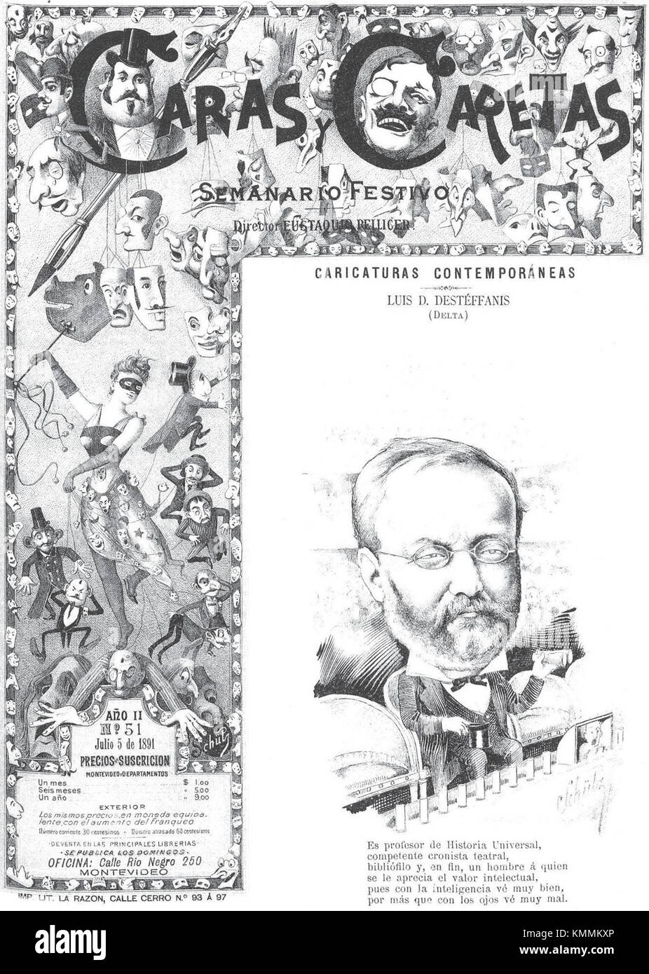 This cover of the Caras y Caretas magazine, dated May 7, 1891 ...
