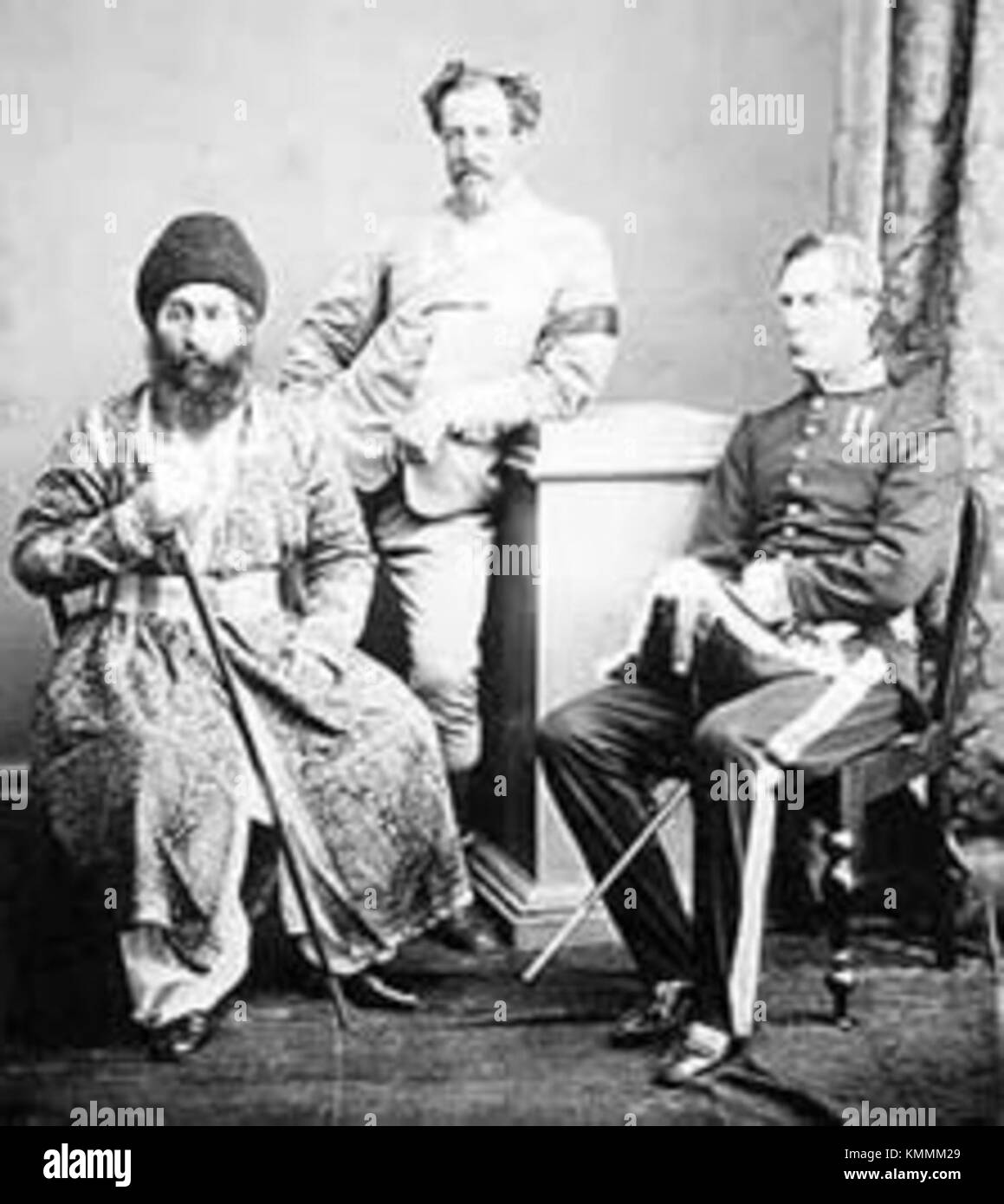 Sher Ali Khan, a notable Afghan leader, is photographed with Charles ...