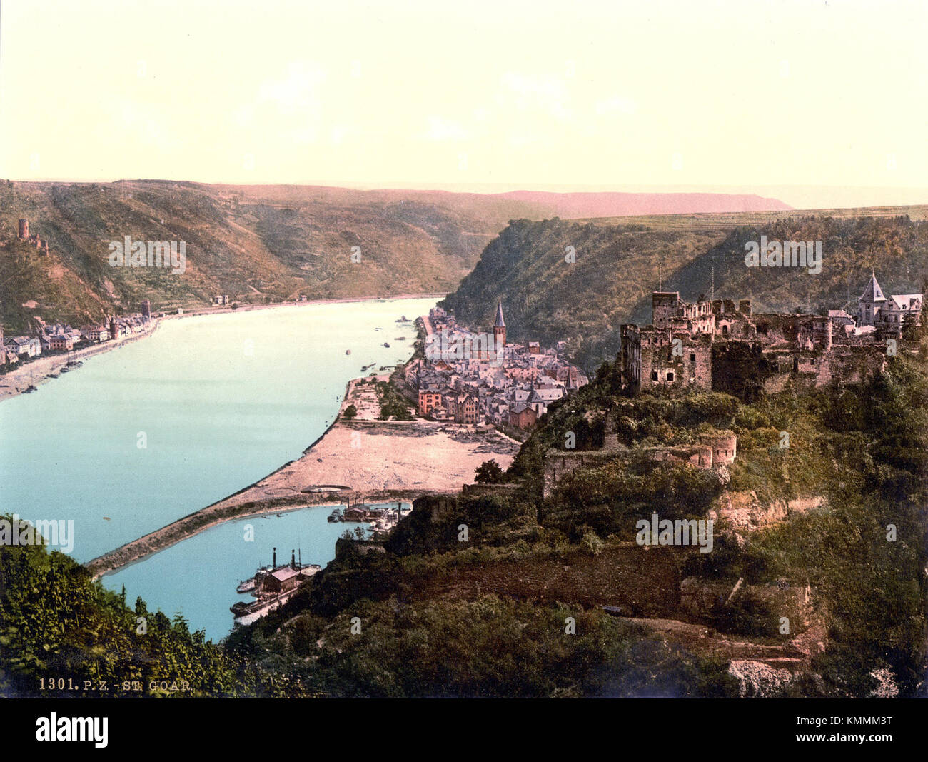 St. Goar, a town along the Rhine River in Germany, is known for its ...