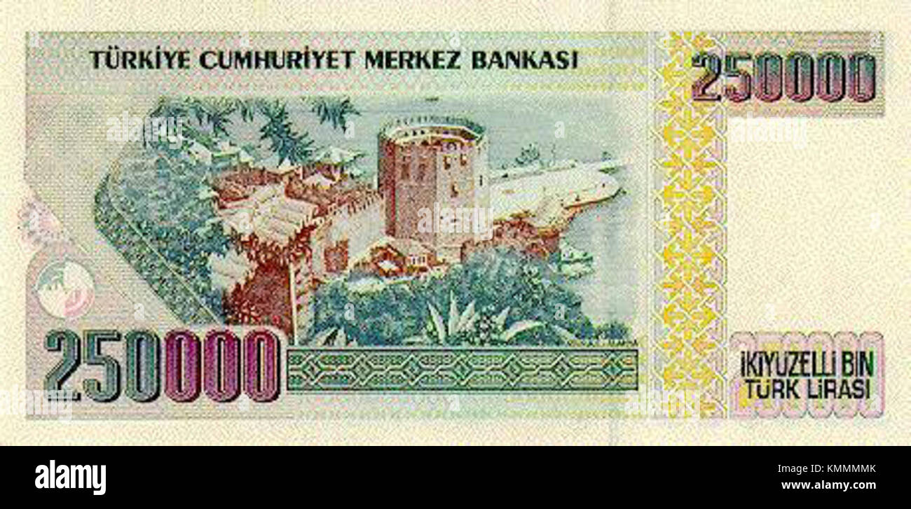 250000 TL refers to a specific denomination of Turkish lira, likely ...