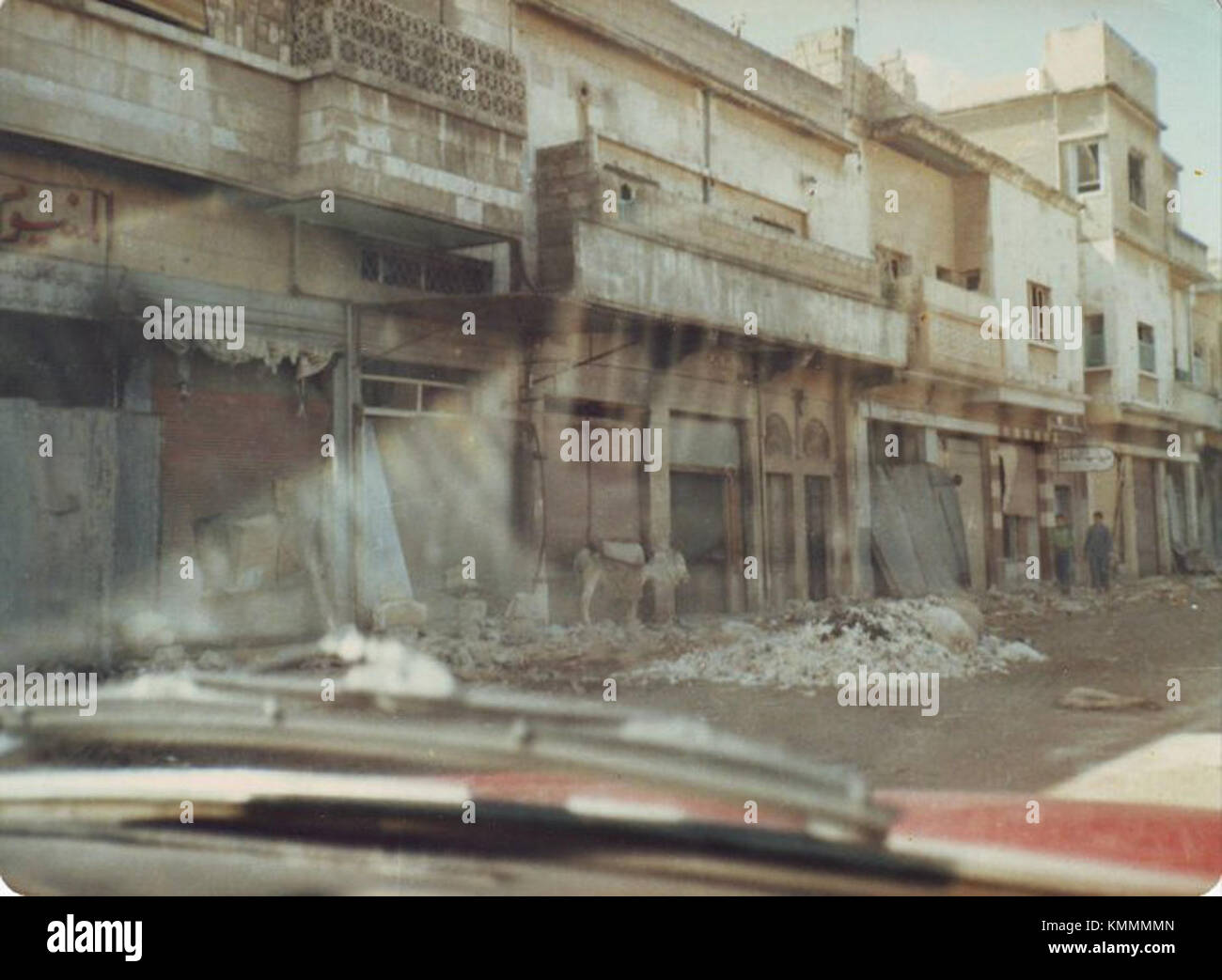 This image, taken after the Hama Massacre, captures the aftermath of ...