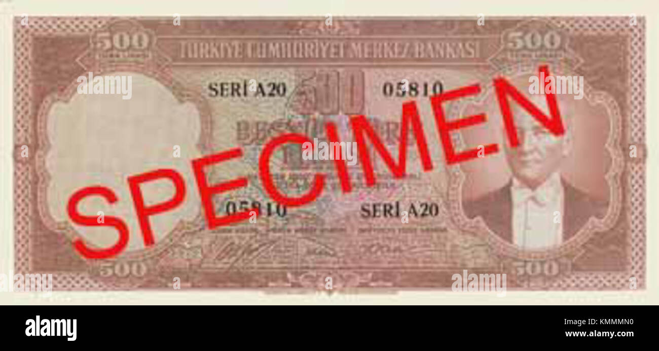 The E-5 500 TL on refers to a Turkish currency denomination, the 500 ...